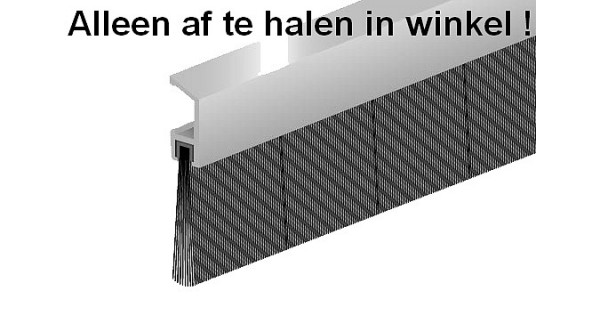 Tochtstrips : IBS-50 ALUMINIUM TOCHTSTRIP BORSTEL 100 CM